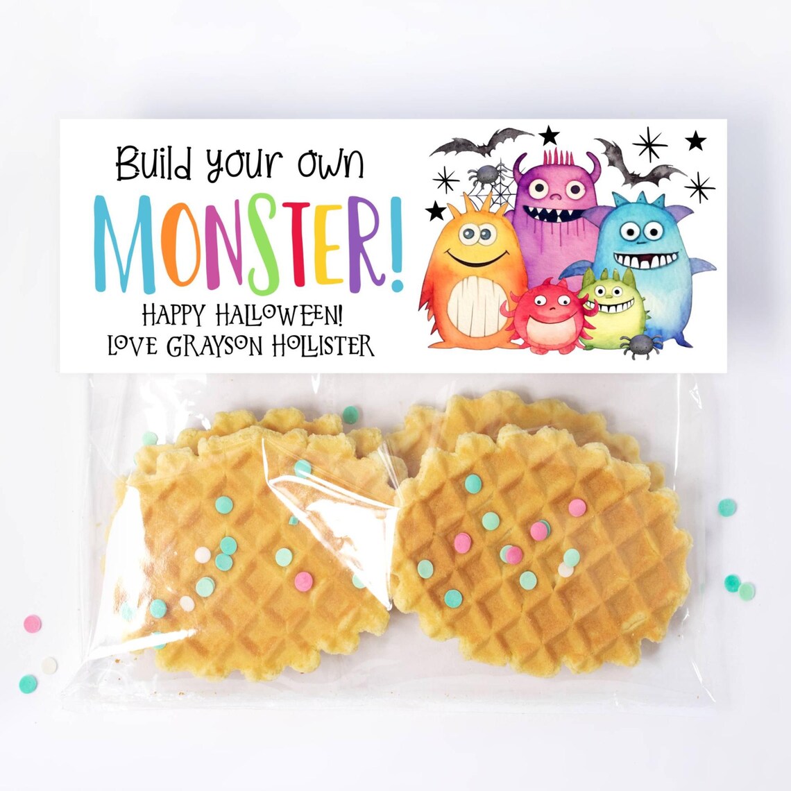 Editable Build Your Own Monster Bag Topper Template, Printable ...