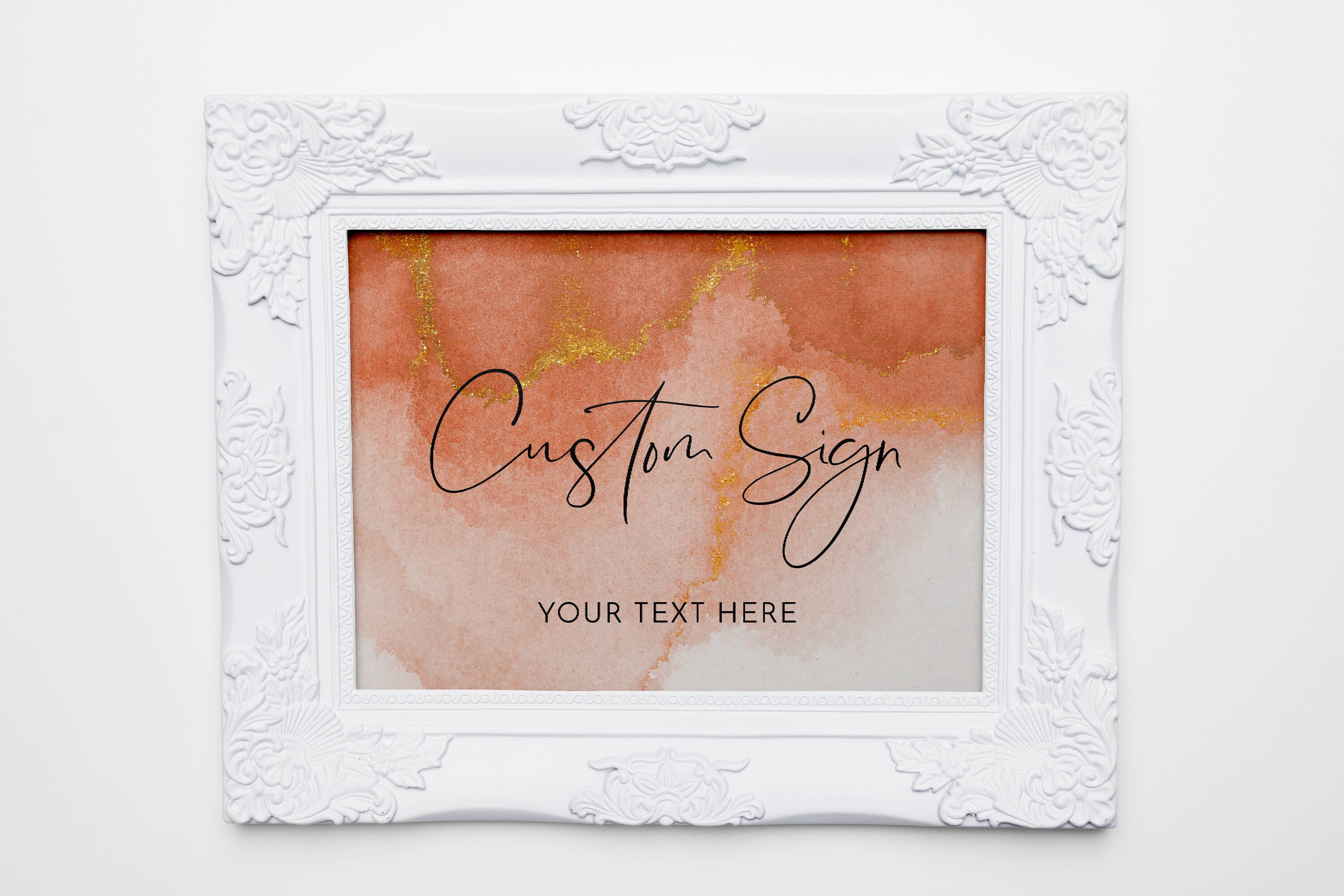 Rust & Gold Wedding Custom Sign Template Printable Unlimited | Etsy