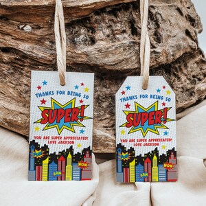 Superhero Teacher Appreciation Gift Tag Template, Printable Staff Nurse ...