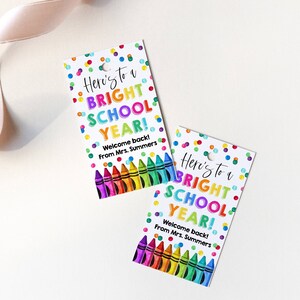 Here's to A Bright School Year Gift Tag Template, Printable Back to ...