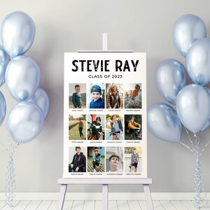 Guy Graduation Through the Years Poster Template, Printable Class of ...