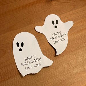 Halloween Ghost Gift Tag Template, Printable Spooky Cute Ghoul Favor ...