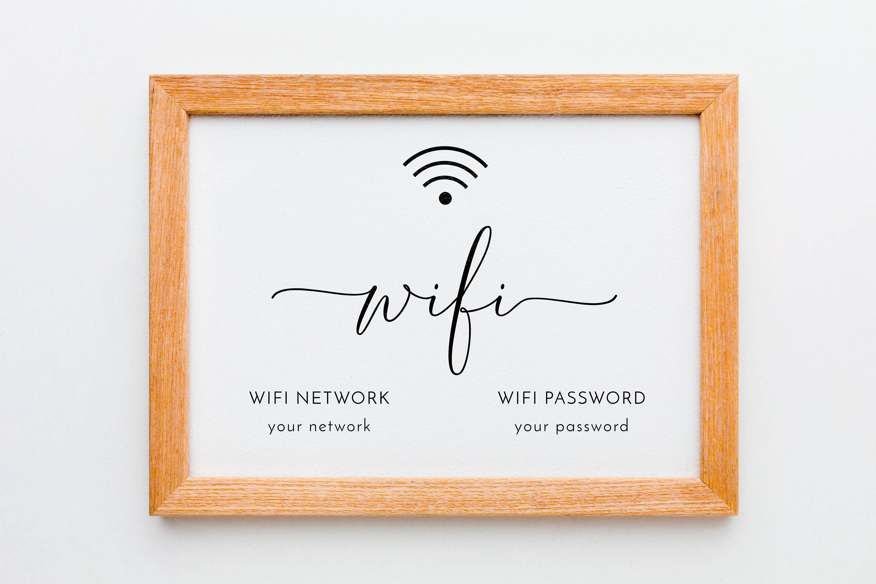 Wifi Password Sign Template Printable Minimalist Wifi Sign | Etsy