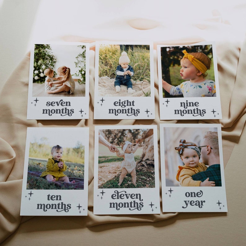 Retro First Birthday Photo Banner Template, Editable Baby's 1st Year ...