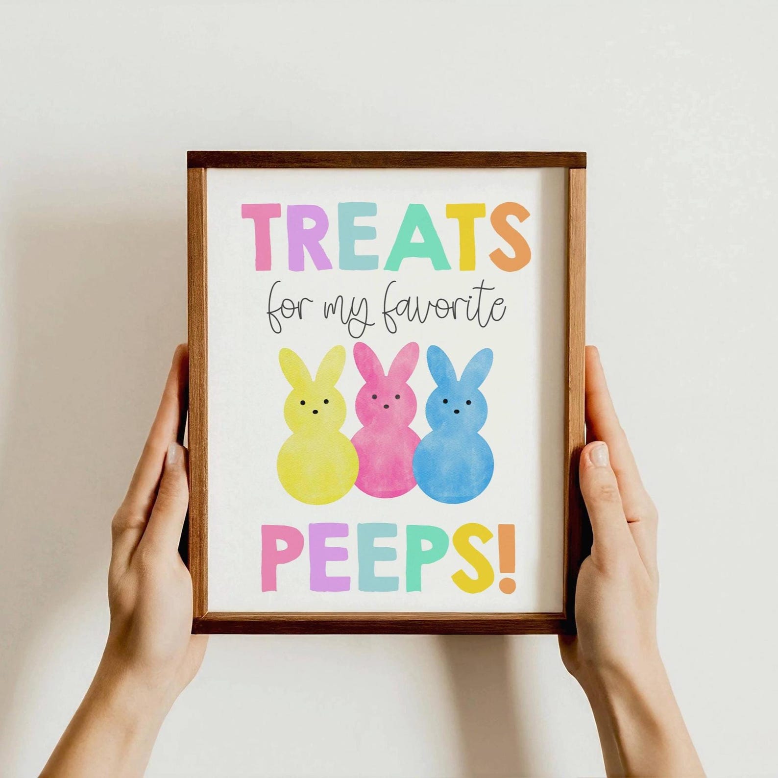 Treats for My Favorite Peeps Sign Template, Printable Easter Candy ...