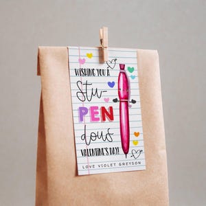 Stupendous Valentine's Day Gift Tag Template, Printable Pen Valentine ...