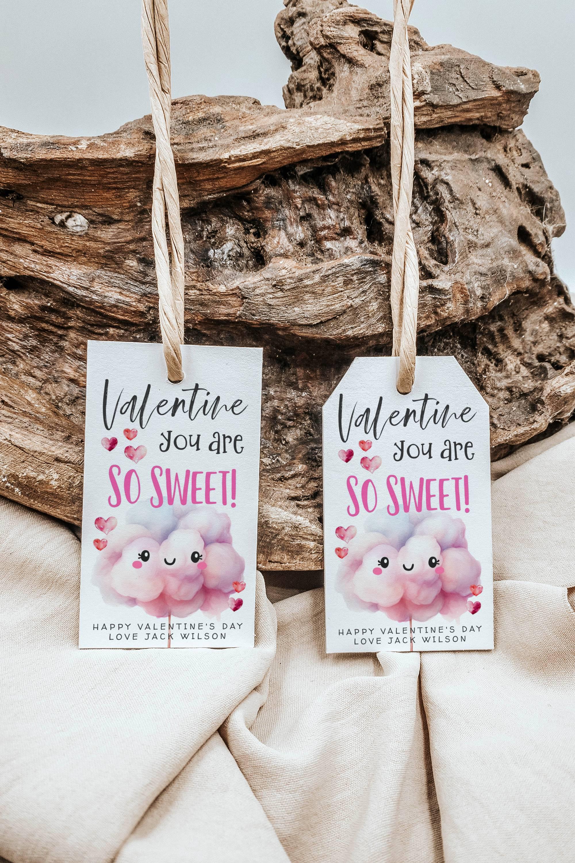 Cotton Candy Valentine's Day Gift Tag Template, Printable You Are so ...