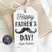 Father's Day Moustache Gift Tag Template, Printable Simple Fathers Day ...