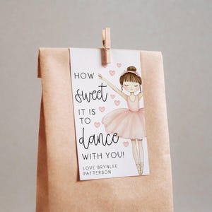 Dance Class Gift Tag Template, Printable How Sweet It is to Dance With ...