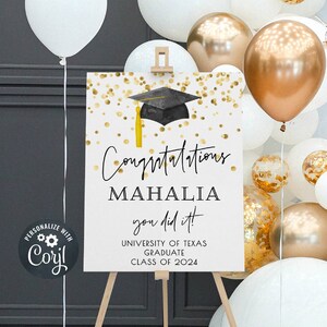 Graduation Welcome Sign Template, Printable Congratulations Graduate ...
