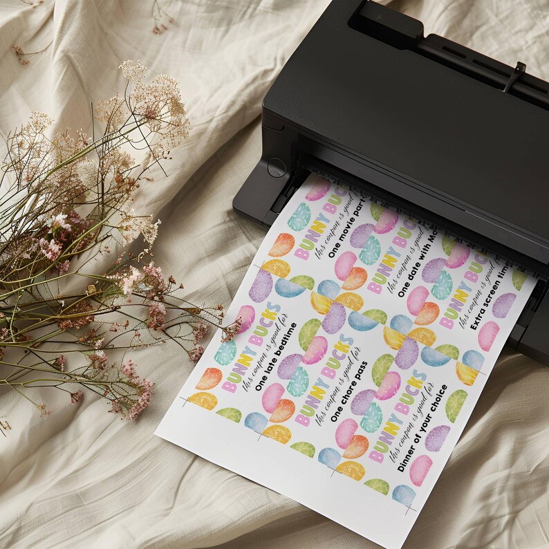 Printable Easter Coupon Template, Editable Kids Bunny Bucks, Easter Egg ...
