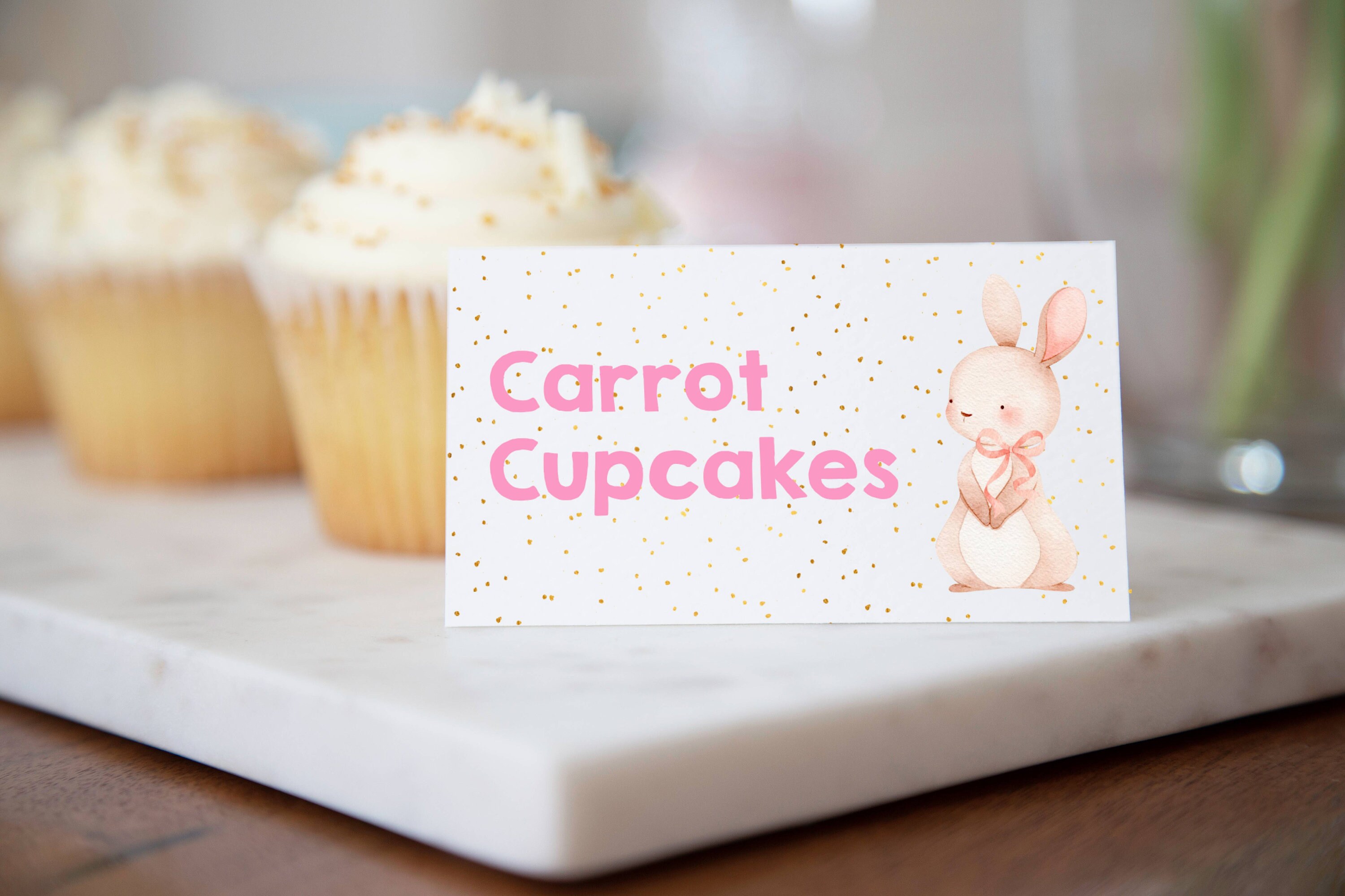 Bunny Easter Food Label Template Printable Easter Buffet Tent | Etsy