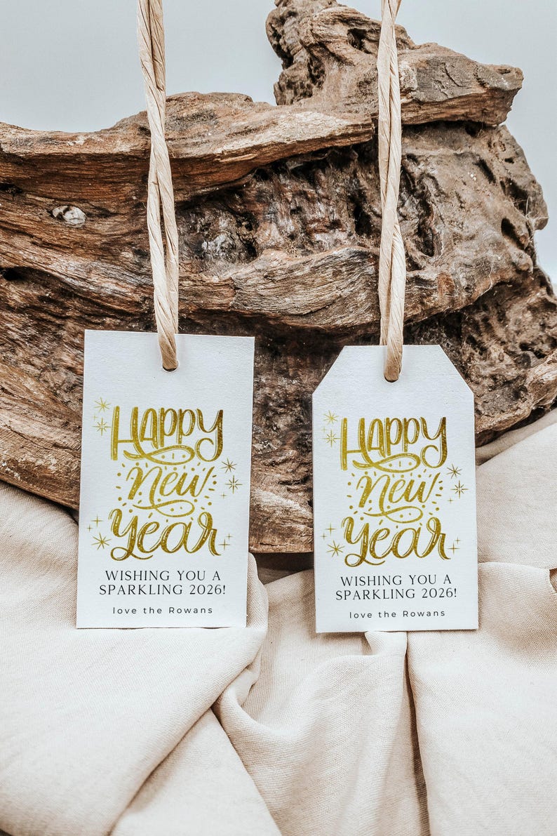 Happy New Year Gift Tag Template, Printable New Year's Eve Party Favor ...