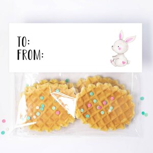 Printable Easter Treat Bag Toppers, Happy Easter Bunny Eggs Bag Topper ...