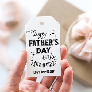 Father's Day Gift Tag Template, Printable Fathers Day Favor Tag, Happy ...