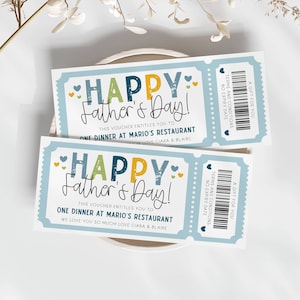 Editable Happy Father's Day Gift Certificate Template, Printable ...