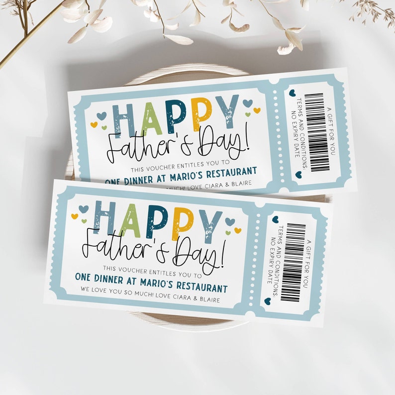 Editable Happy Father's Day Gift Certificate Template, Printable ...
