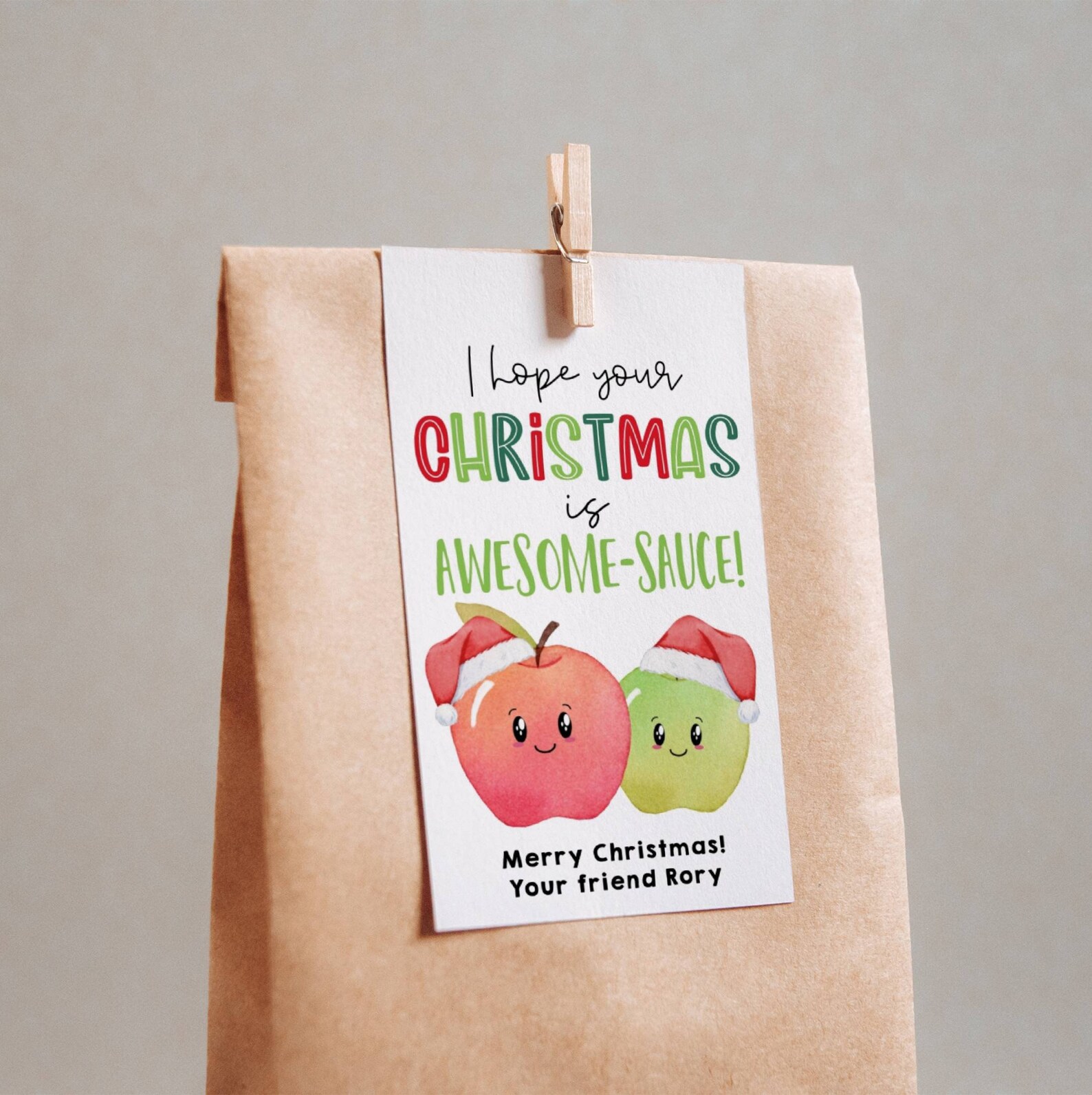 Hope Your Christmas is Awesome Sauce Gift Tag Template, Printable ...