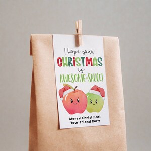 Hope Your Christmas is Awesome Sauce Gift Tag Template, Printable ...