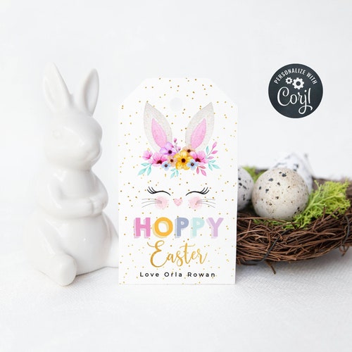 Easter Gift Tags Printable Easter Favor Tags Editable PDF - Etsy
