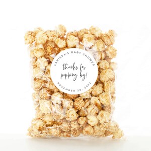 Thanks for Popping by Round Favor Tag Template, Printable Popcorn Gift ...