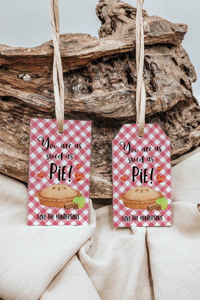 Printable Pie Gift Tag Template, Editable You Are as Sweet as Pie Favor ...