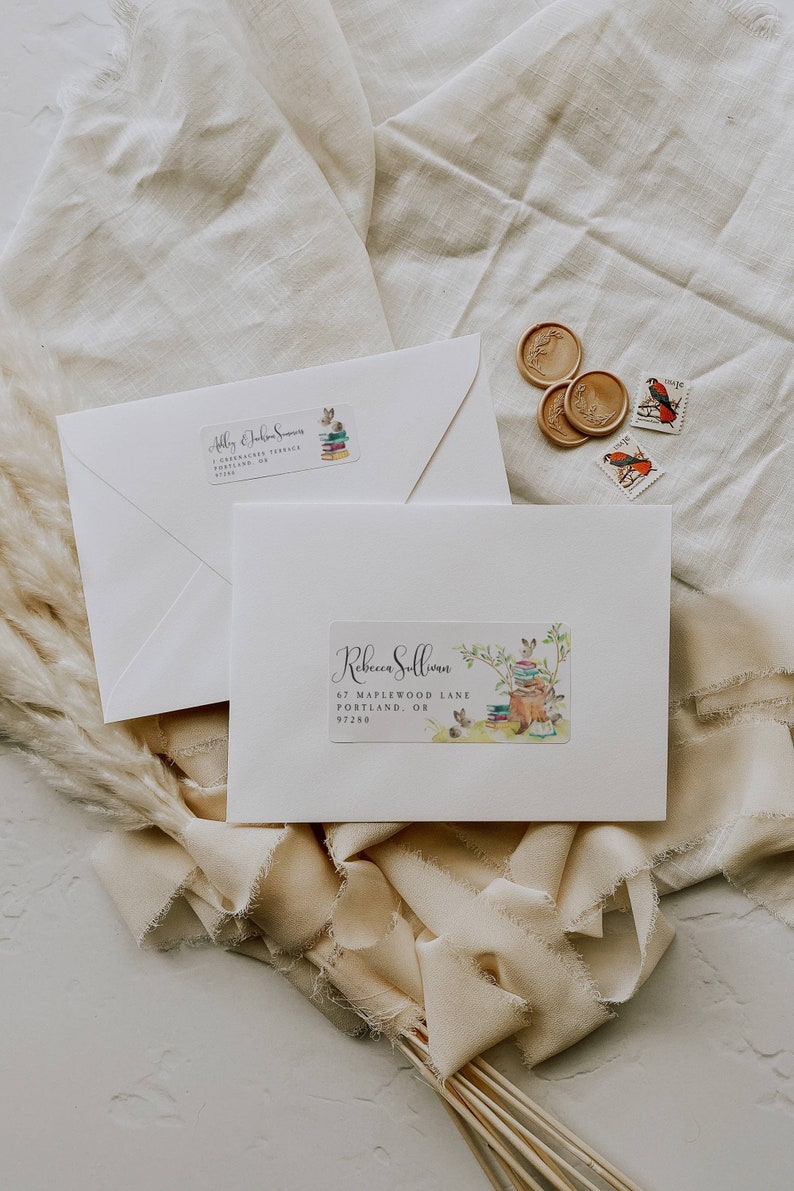 Printable Storybook Baby Shower Address Label Template, Book Themed ...
