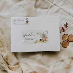 Printable Storybook Baby Shower Address Label Template, Book Themed ...