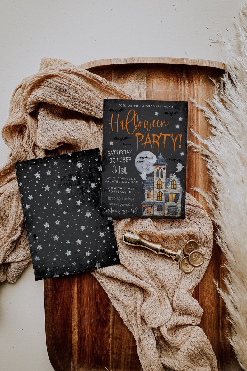 Editable Halloween Party Invitation Template Printable - Etsy
