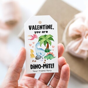 Dinosaur Valentine Gift Tag Template, Printable You Are Dino-mite Tags ...