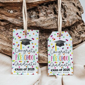 Preschool Graduation Gift Tag Template, Printable Congratulations ...