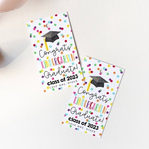 Kindergarten Graduation Gift Tag Template, Printable Congratulations ...