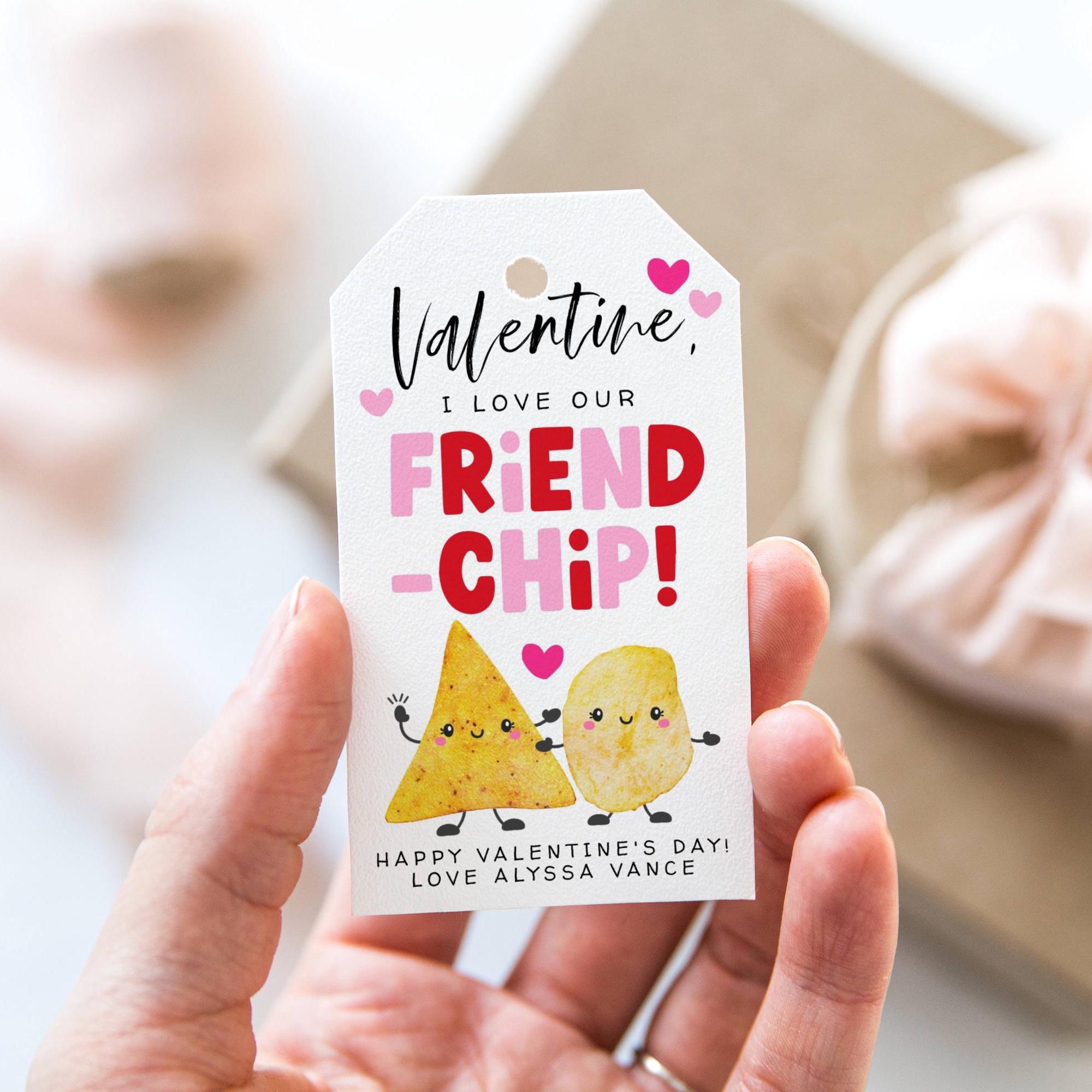 I Love Our Friend-chip Valentine's Day Gift Tag Template, Printable ...