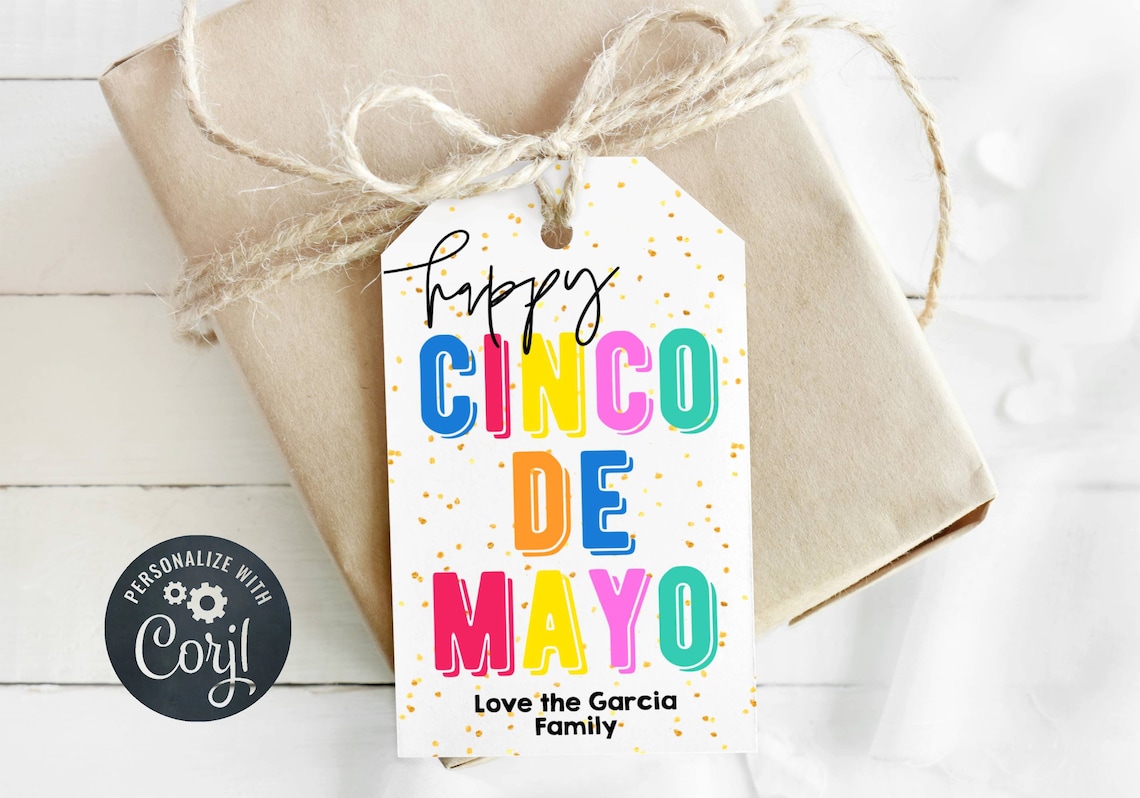 Happy Cinco De Mayo Gift Tag Template Printable 5th of May - Etsy