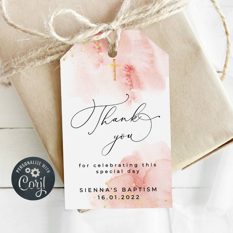Baptism Favor Tags - Etsy