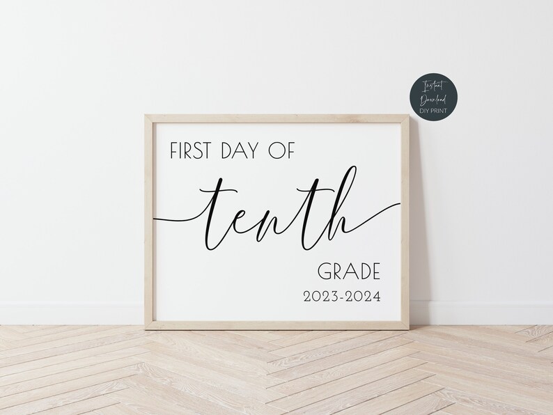 First Day of Tenth Grade Sign 2023-2024 Printable 10th Grade - Etsy Canada