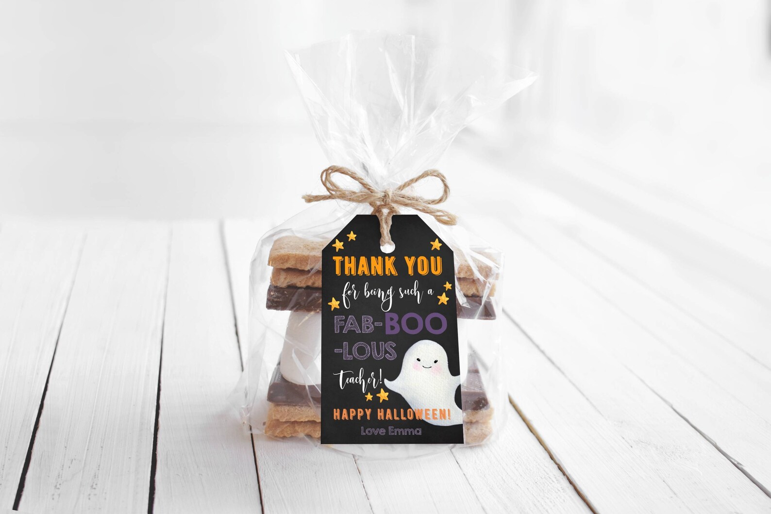 Halloween Teacher Gift Tag Template Printable Fab-boo-lous | Etsy