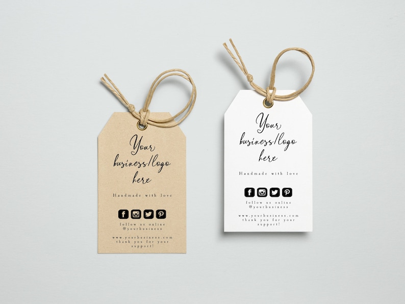 Minimalist Small Business Tag Template Printable Product Hang | Etsy ...