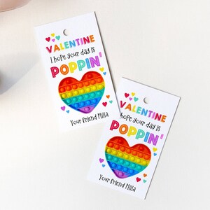 Valentine Pop It Gift Tag Template, Printable Poppin Valentine's Day ...