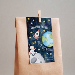 Valentine's Day Space Gift Tag Template, Printable You're Out of This ...