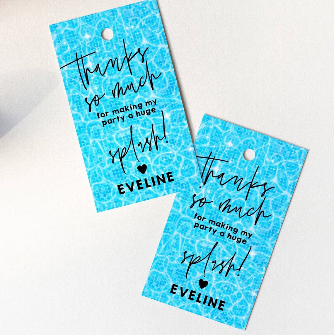 Pool Party Favor Tag Template Printable Swimming Birthday | Etsy
