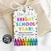 Here's to A Bright School Year Gift Tag Template, Printable Back to ...