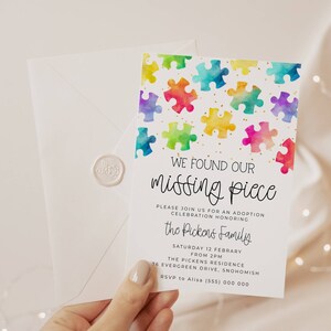 We Found Our Missing Piece Adoption Announcement Template, Printable ...