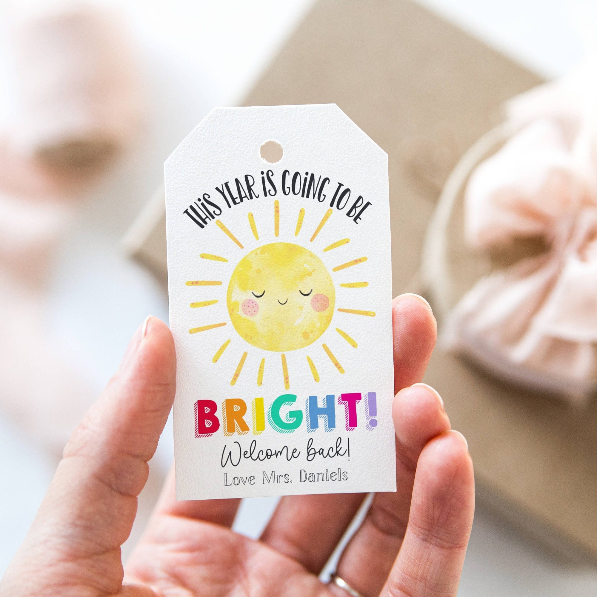 Back to School Gift Tag Template, Printable This Year is Looking Bright ...