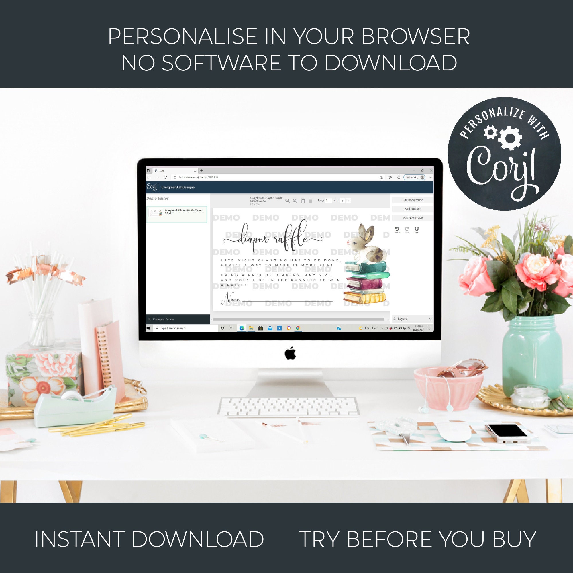 Storybook Baby Shower Diaper Raffle Ticket Printable Book - Etsy