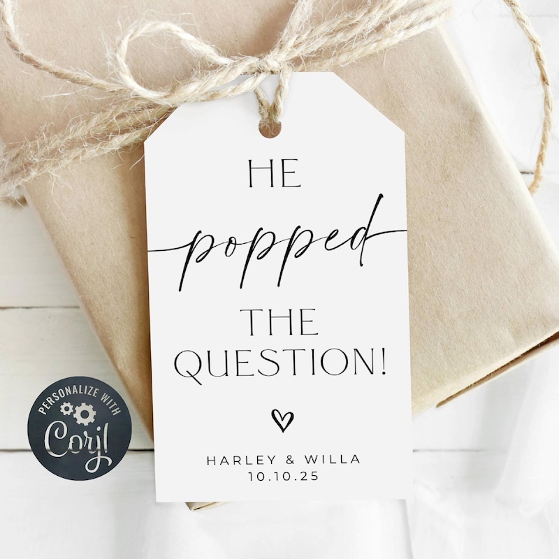 He Popped the Question - Etsy