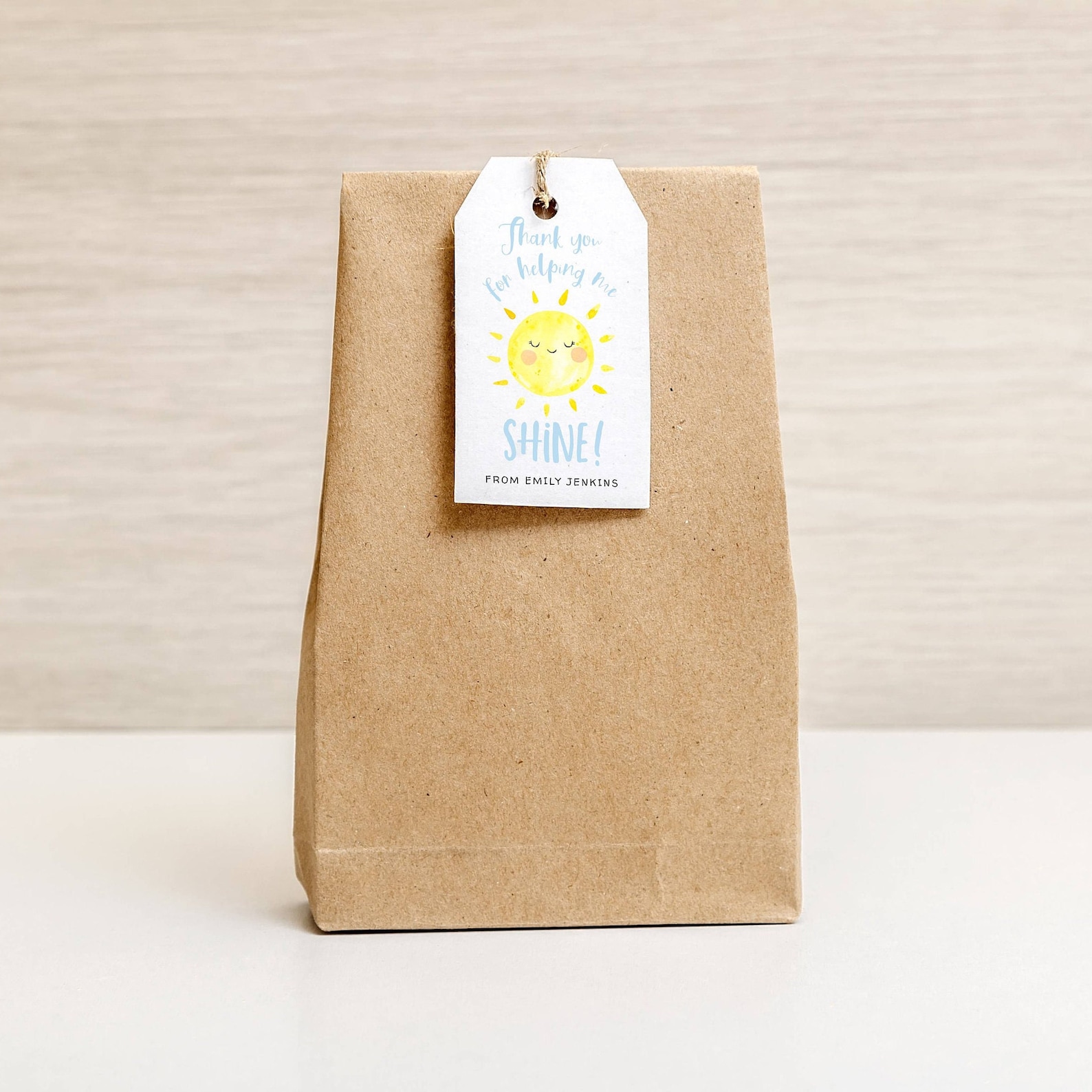 Printable Teacher Appreciation Gift Tag Template, Thank You for Helping ...