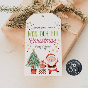 Won-doh-ful Christmas Gift Tag Template, Printable Classroom Stocking ...