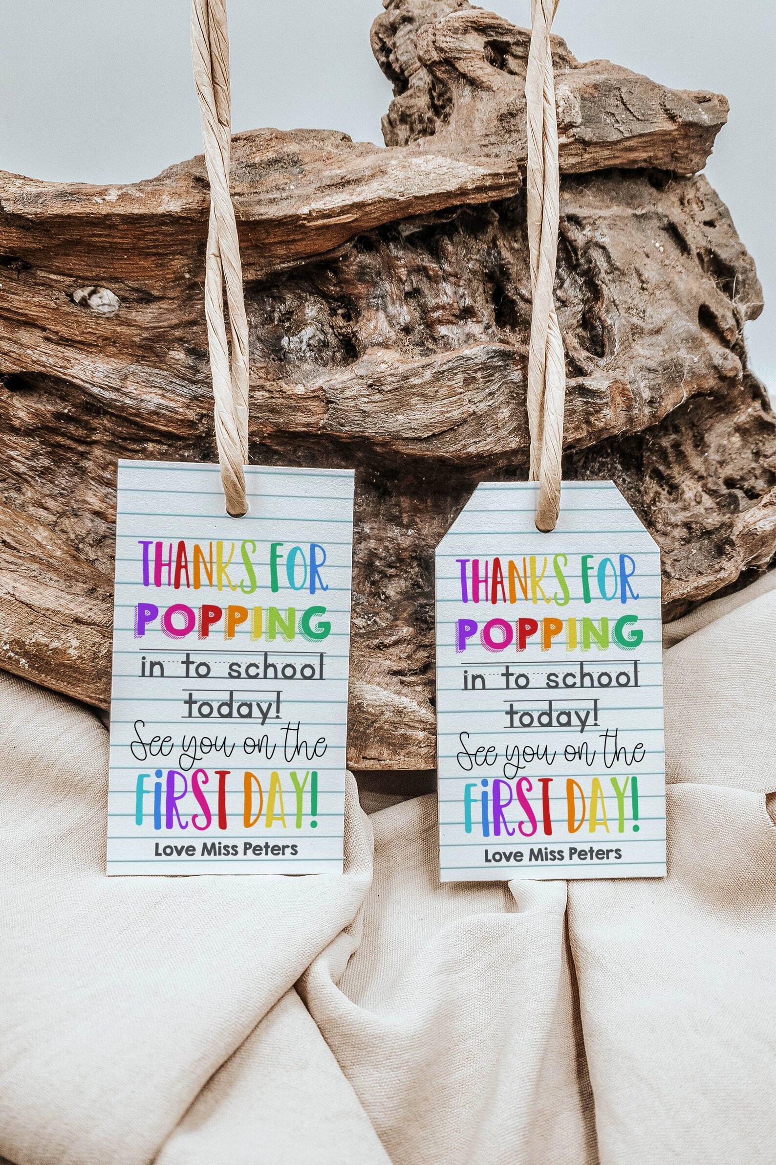 Meet the Teacher Gift Tag Template, Printable Thanks for Popping in Tag ...