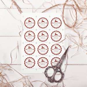 North Pole Official Delivery Gift Tag Template, Printable Santa Claus ...